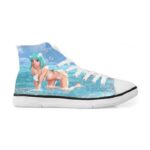 Master Roshi Sexy Bikini Girl Beach Canvas High-Top Sneakers