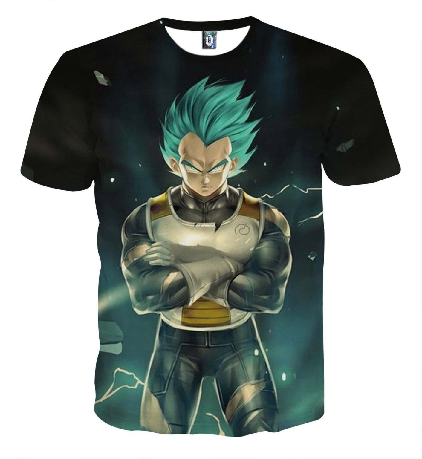 DBZ Vegeta Super Saiyan Blue SSGSS Resurrection F Whis Symbol T-Shirt