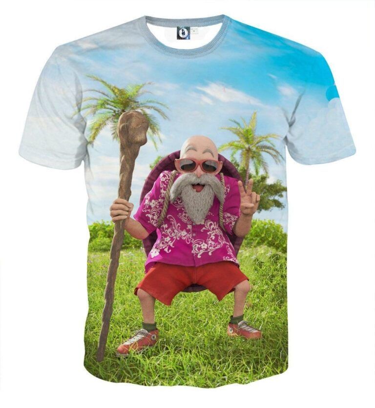 Dragon Ball Master Roshi’s Kame House Cartoon Style T-Shirt