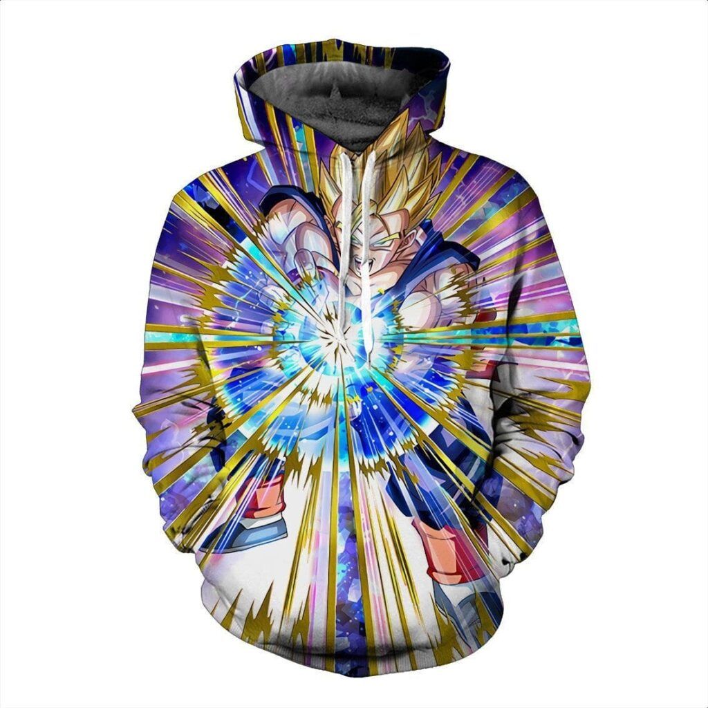 Super Saiyan Son Gohan Kamehameha Multicolor Cool Pocket Hoodie