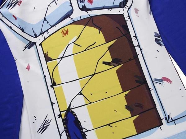 Vegeta Saiyan Battle Armor Damaged Compression Hooded Long Sleeves ...