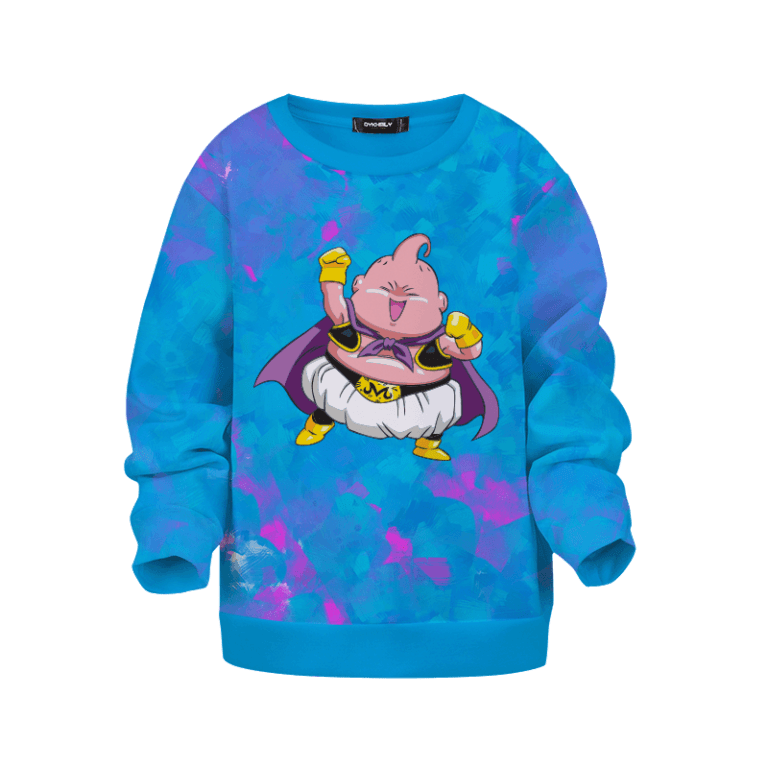 Dragon Ball Z Fat Boo Washed Cotton Candy Colors Kids Sweatshirt