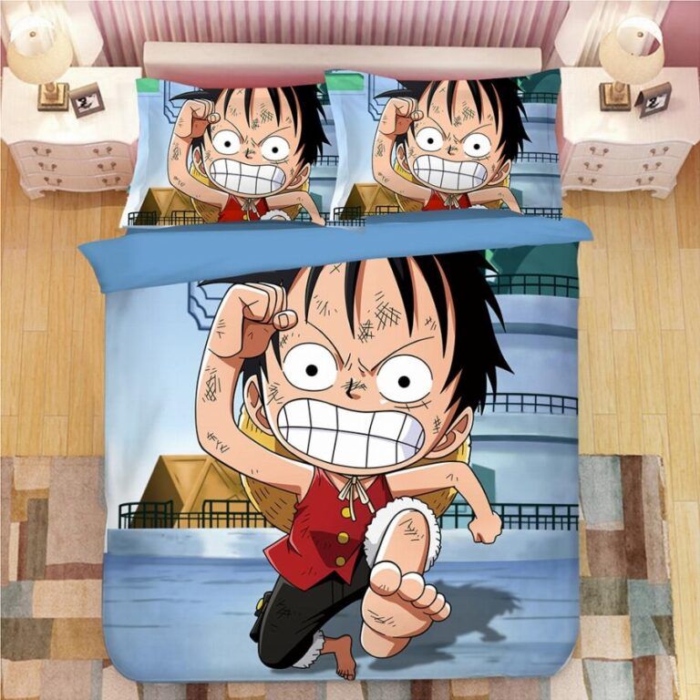 Luffy & Zoro One Piece World Map East Blue Adventure Bed Set