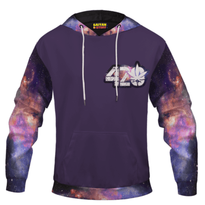 Cannabis Revolution Galaxy Marijuana Cool Pullover Hoodie - Saiyan Stuff