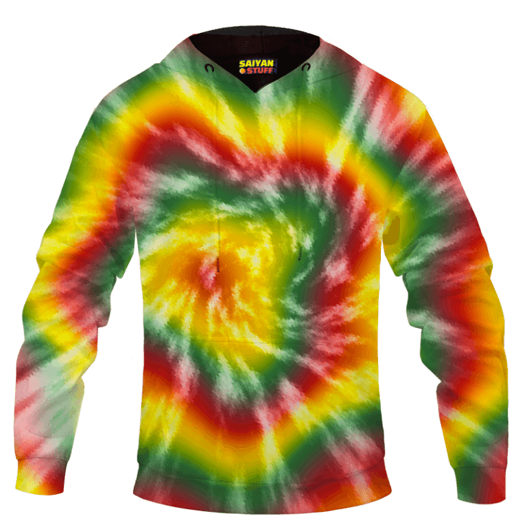 Reggae Inspired Tie Dye For The Stoners Dope Hoodie