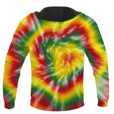 Reggae Inspired Tie Dye For The Stoners Dope Hoodie - Saiyan Stuff