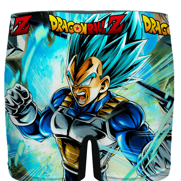 DBZ Vegeta Charged Up SSJ Blue Awesome Print Men’s Boxer