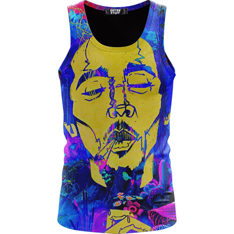 Vibrant Bob Marley Trippy Nature 420 Marijuana Weed Tank Top