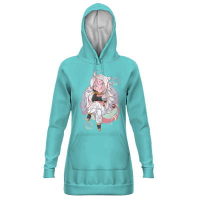 Dragon Ball Android 21 Candy Blue Cute Hoodie Dress