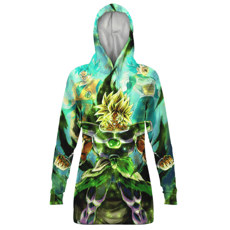 Dragon Ball Broly Goku Vegeta Legendary Green Hoodie Dress