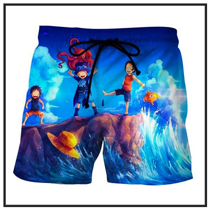 Best One Piece Shorts & Swim Trunks | Luffy - Saiyan Stuff