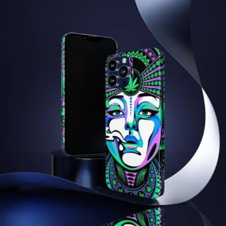 Cannabis Leaf Cartoon Art Smoking Weed Stylish iPhone 13 Case - Saiyan Stuff