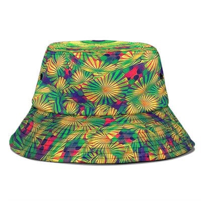 No Bad Trips Psychedelic Alien Abstract Art Dope Bucket Hat