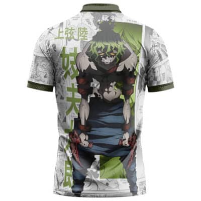 Demon Slayer Gyutaro Manga Pattern Polo Shirt